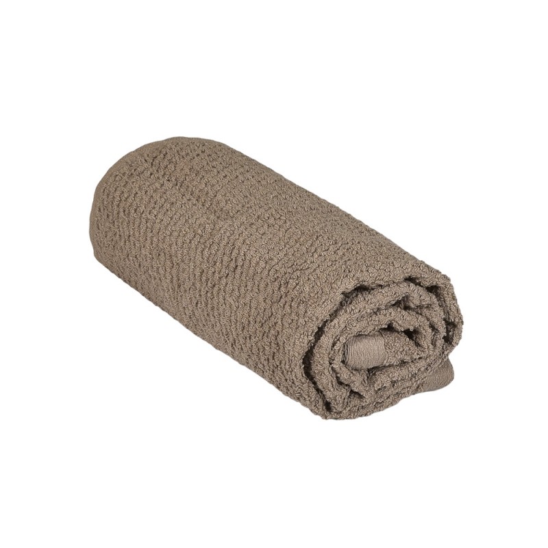 Asciugamano viso in 100% cotone colore marrone 55x100 cm Asciugamano viso in 100% cotone colore marrone 55x100 cm