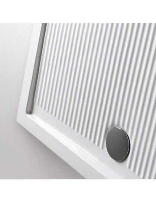 Piatto doccia 70x90 H 6.5 rettangolare in ceramica bianca con antiscivolo Ferdy