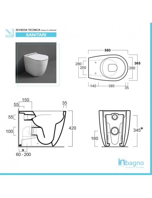 Vaso filo muro traslato Rimless Simas Vignoni in ceramica bianca lucida