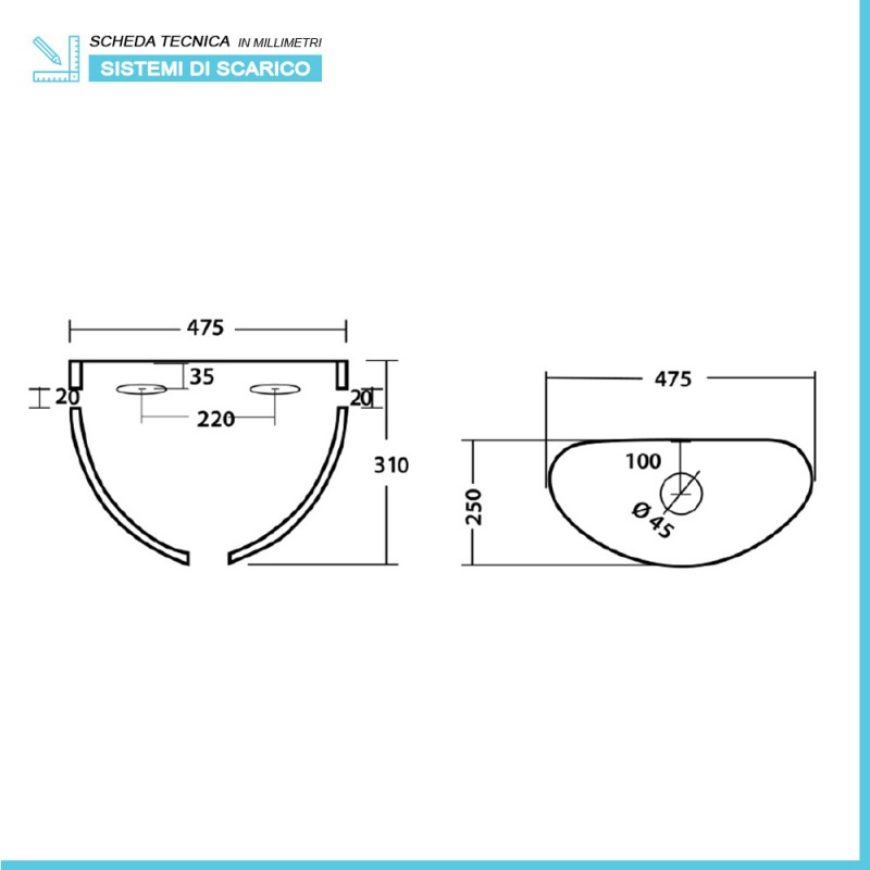 Cassetta wc esterna alta universale in ceramica capacità 12 lt