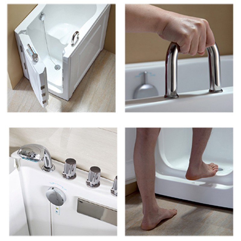 Vasca da bagno per disabili 101x72x100 porta con apertura a sinistra