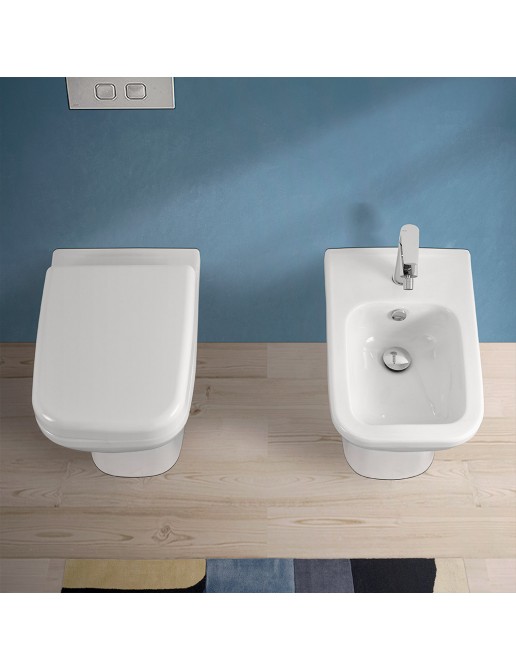 Copriwater originale Vitra serie Integra Square in termoindurente lucido