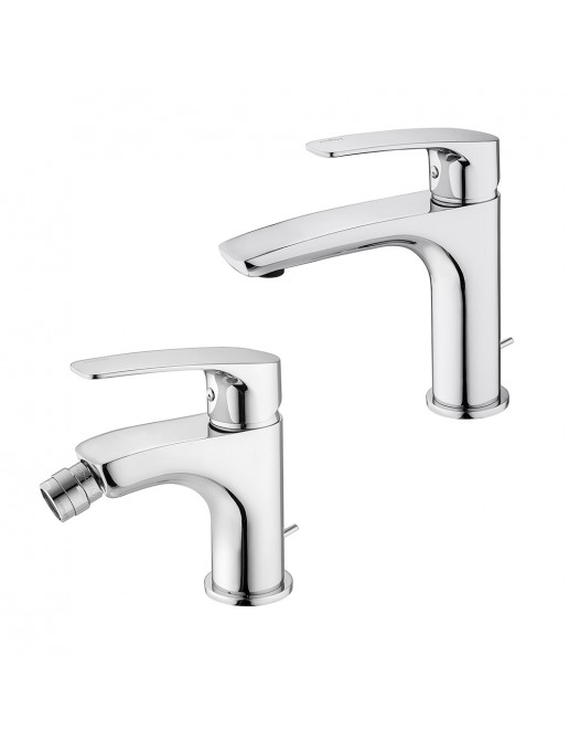 Set miscelatori Paffoni Lime lavabo e bidet con scarico incluso