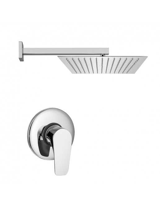 Set doccia incasso Paffoni Lime cromato con soffione quadrato inox 30 cm