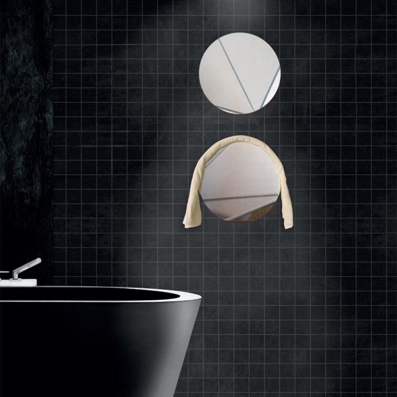 Scaldasalviette elettrico Miros O a specchio 40 cm bronzo fumé 70W