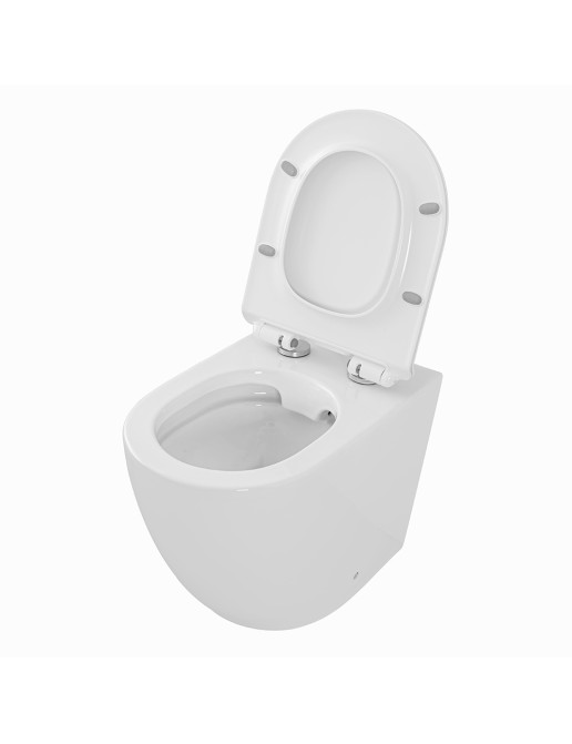 Wc filomuro Rimless in ceramica bianco lucido serie Tokyo