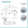 Miscelatore lavabo monocomando cromo lucido Vegas