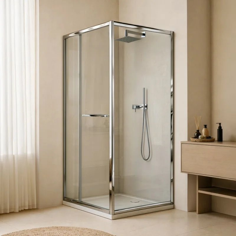 Box Doccia Angolare 80x80 Porta Rototraslante Linea Nerea